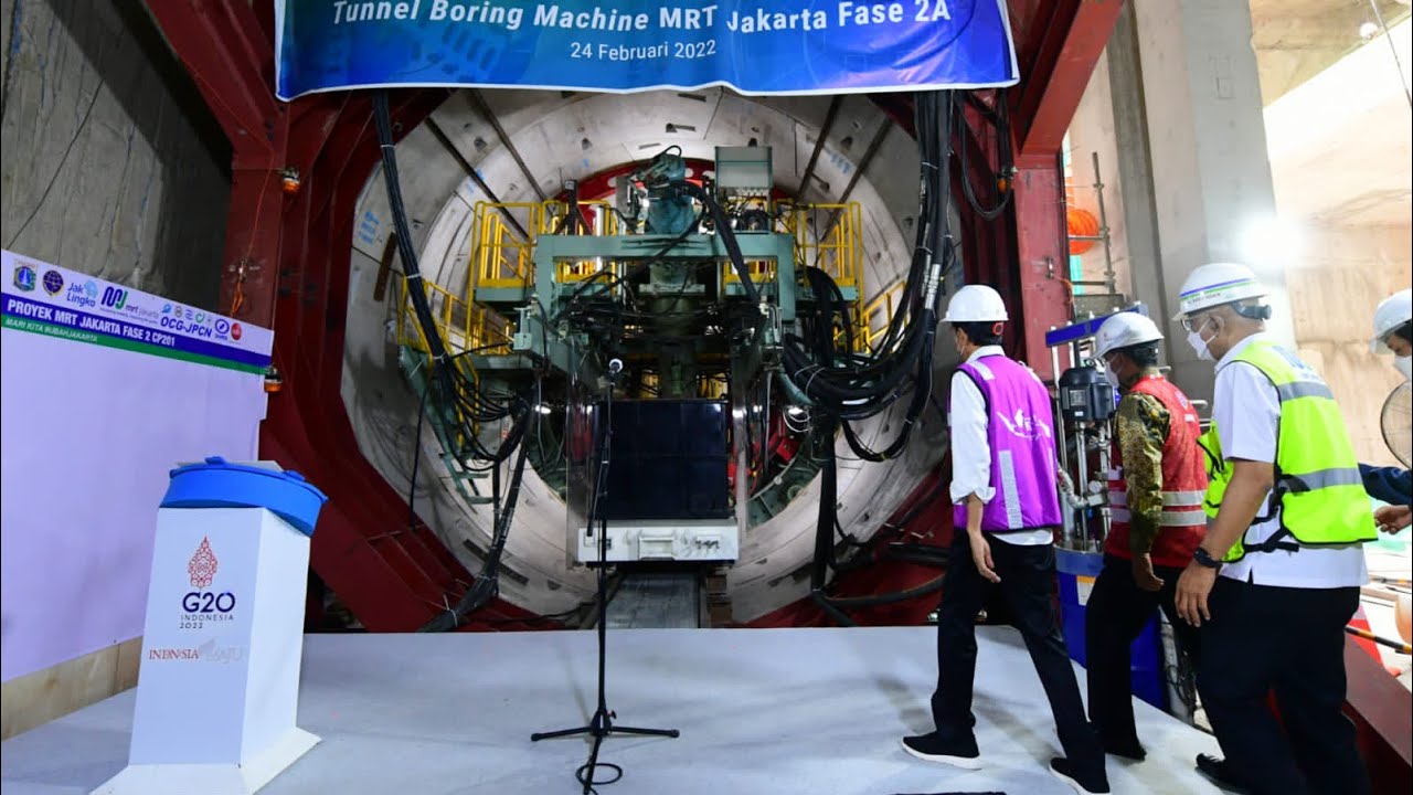 Presiden Jokowi Luncurkan Tunnel Boring Machine MRT Jakarta Fase 2A, 24 ...
