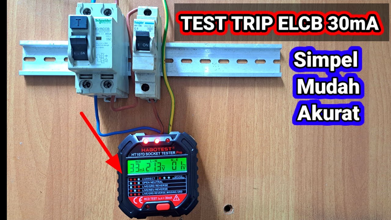 Cara test RCCB/ELCB socket plug 30mA masih dalam keadaan baik ️HABOTEST ...