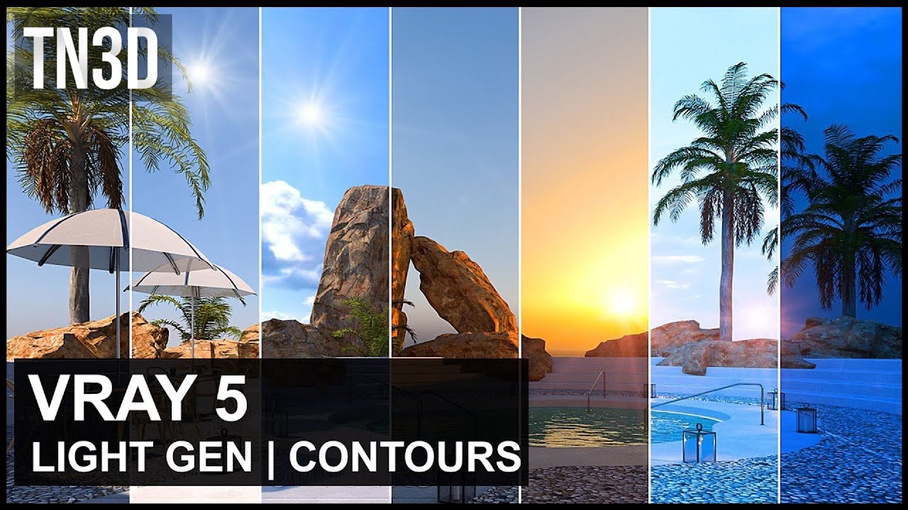 Vray 5 Sketchup Light Gen | Render Contour Detail | Toon Override ...