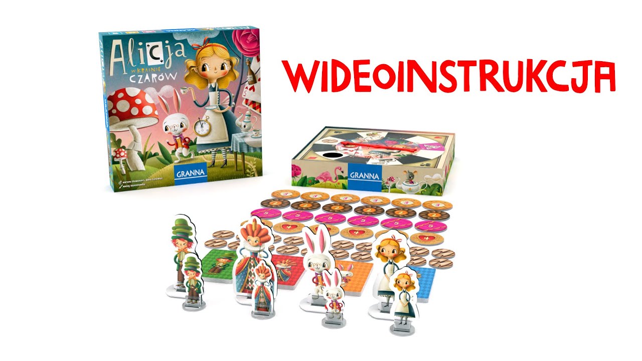 Alicja w Krainie Czarów - gra planszowa - wideoinstrukcja - YouTube