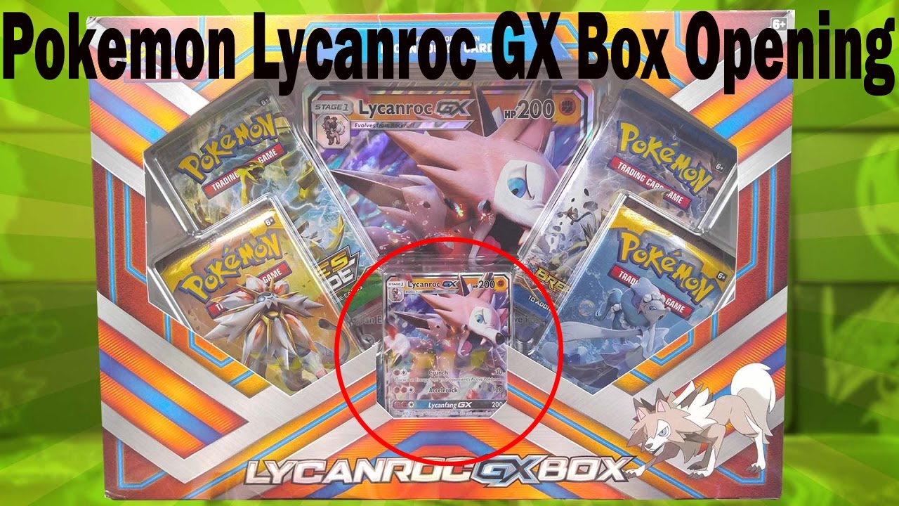Pokémon Card Pack Opening | Lycanroc GX Box Opening - YouTube