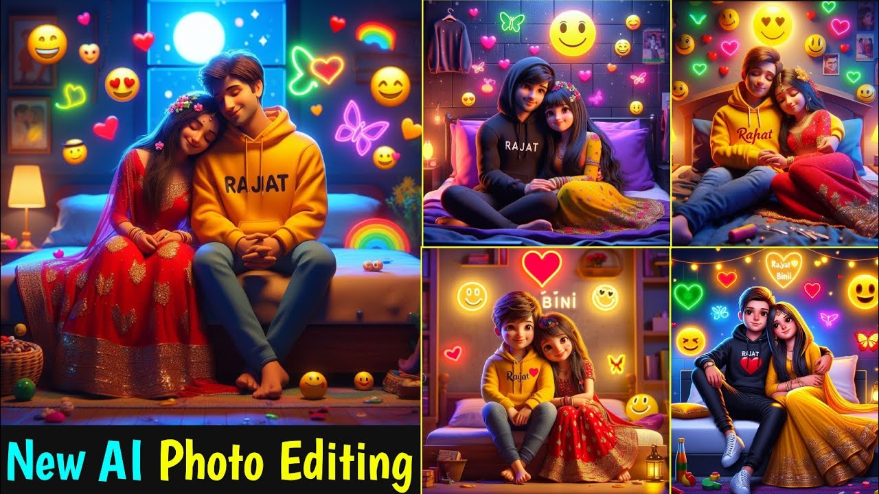 How To Create 3D AI Couple Name Image | Trending Couple AI Photo ...