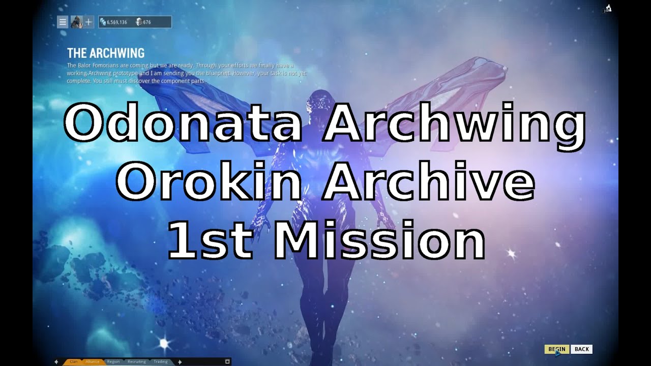 Warframe Odonata Archwing Orokin Archive 1st Mission - YouTube