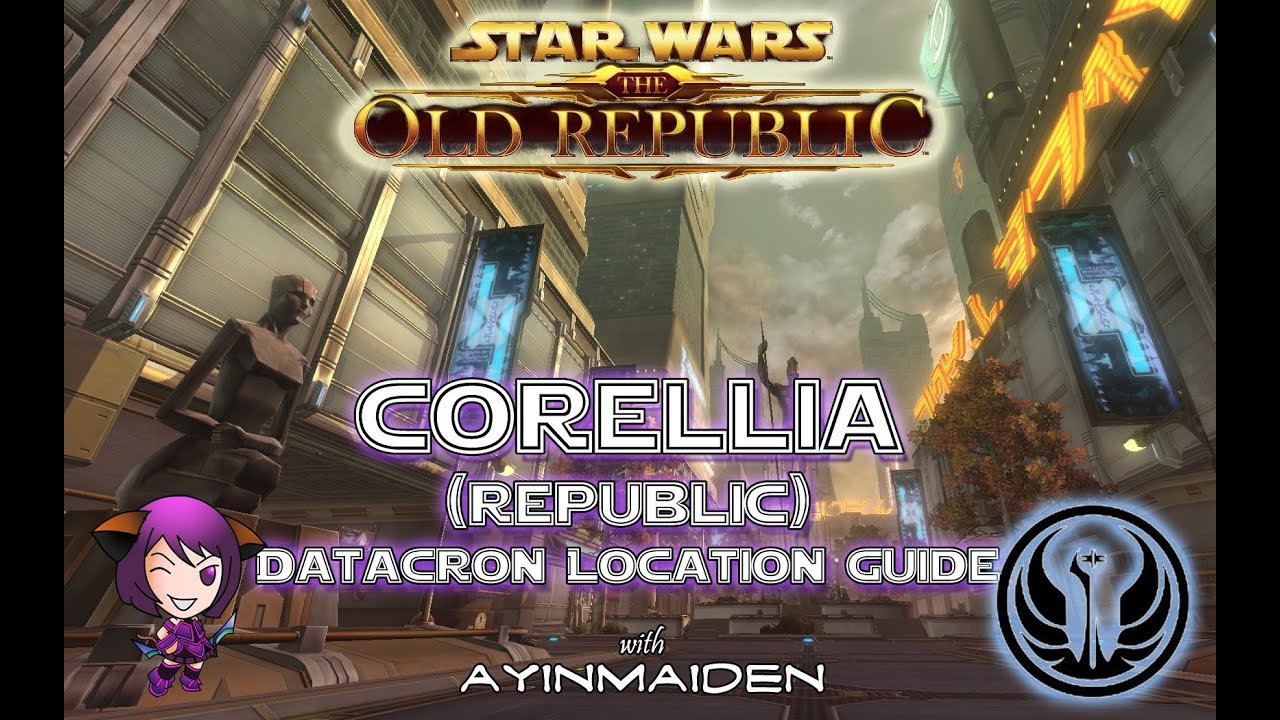 SWTOR - Corellia (Republic) Datacron Location Guide - YouTube