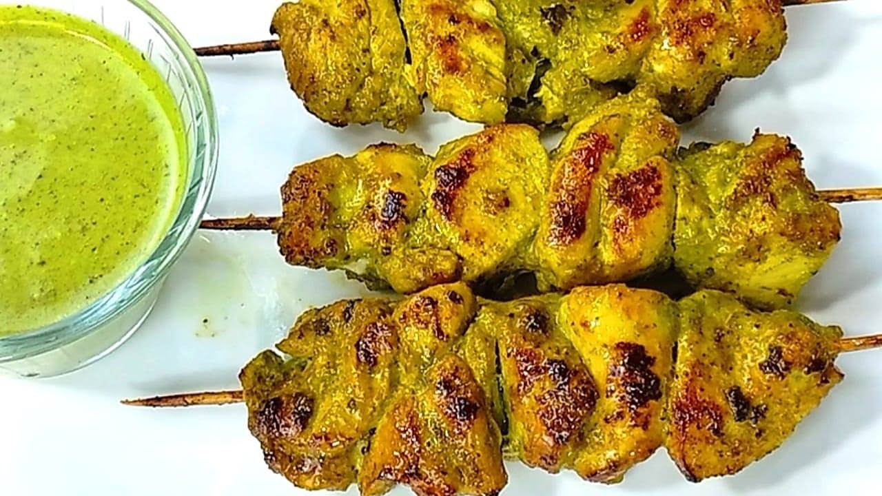 Hariyali Chicken Tikka | Hara Chicken Tikka Kebab | Hariyali Murg Tikka ...