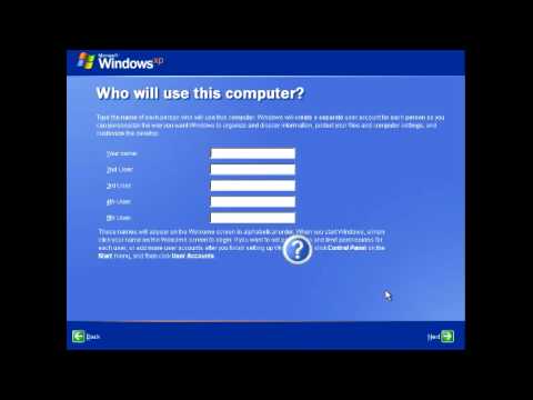 Windows XP Minisetup - YouTube