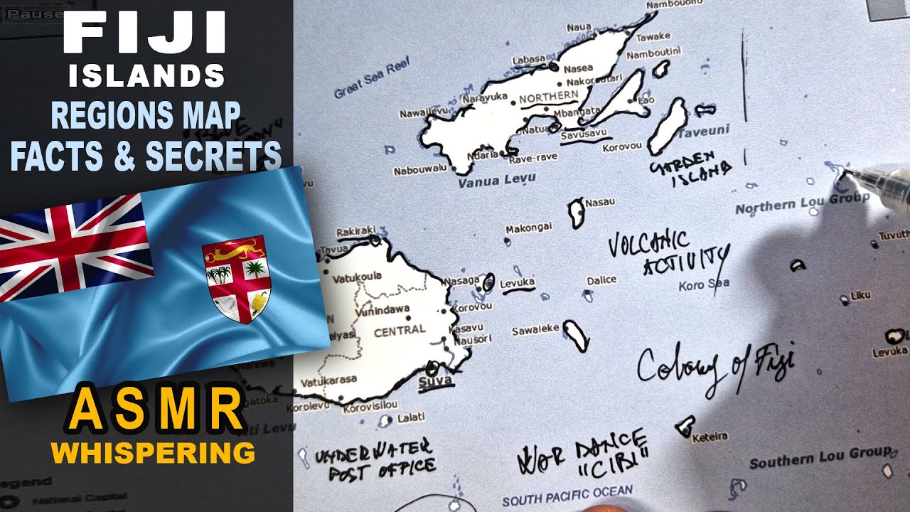 ASMR: FIJI Islands Map Outline | Key Facts and Highlights | ASMR maps ...