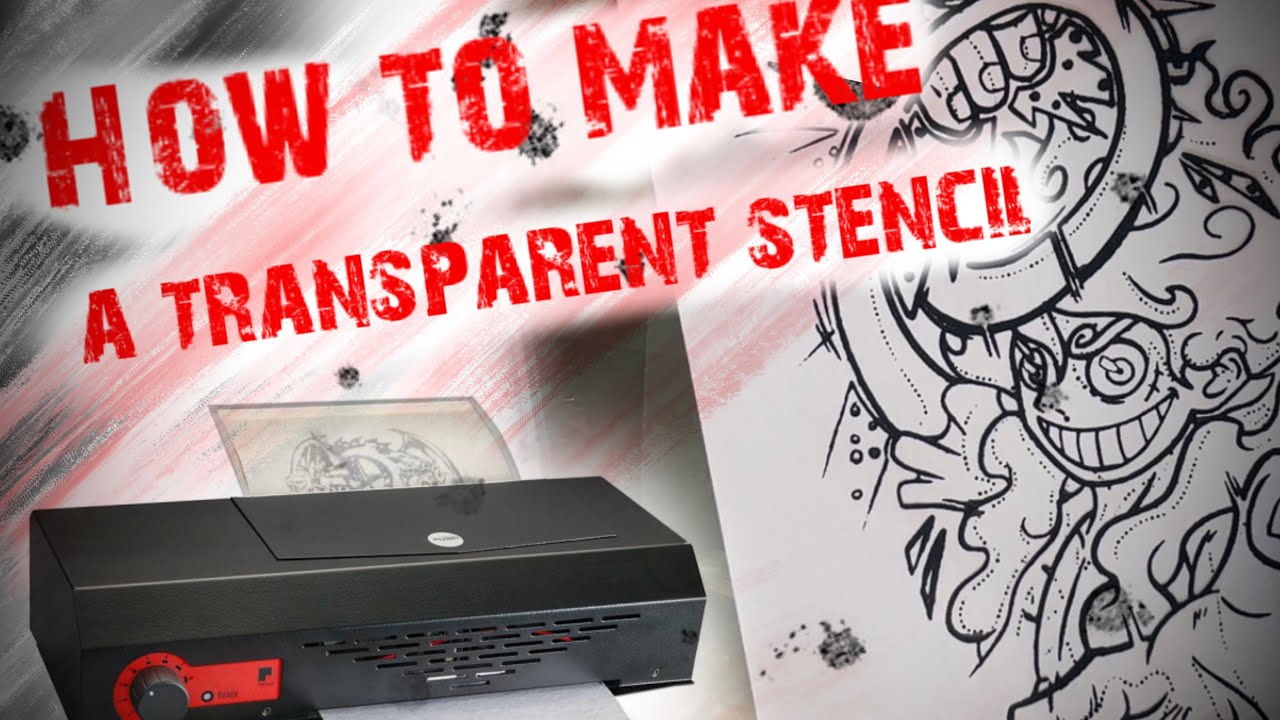 How to make a clear tattoo stencil - YouTube