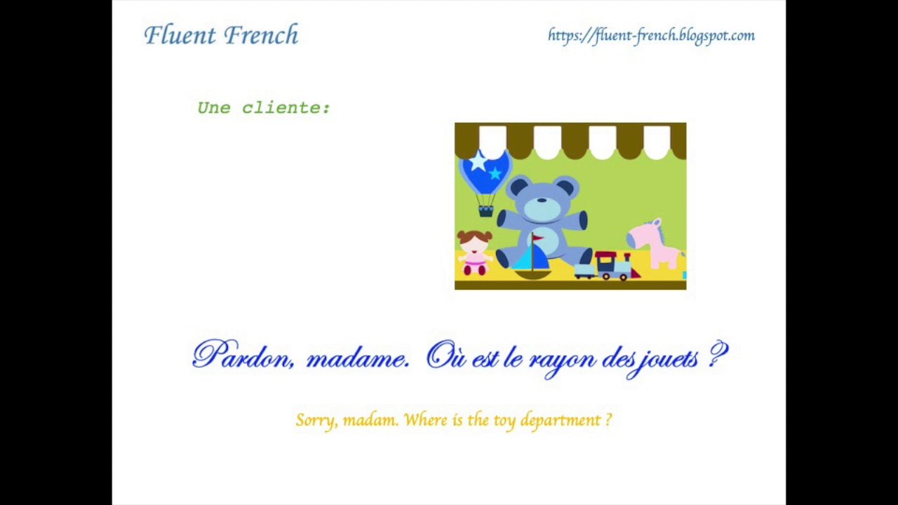 French daily conversation: at the department store (au grand magasin ...