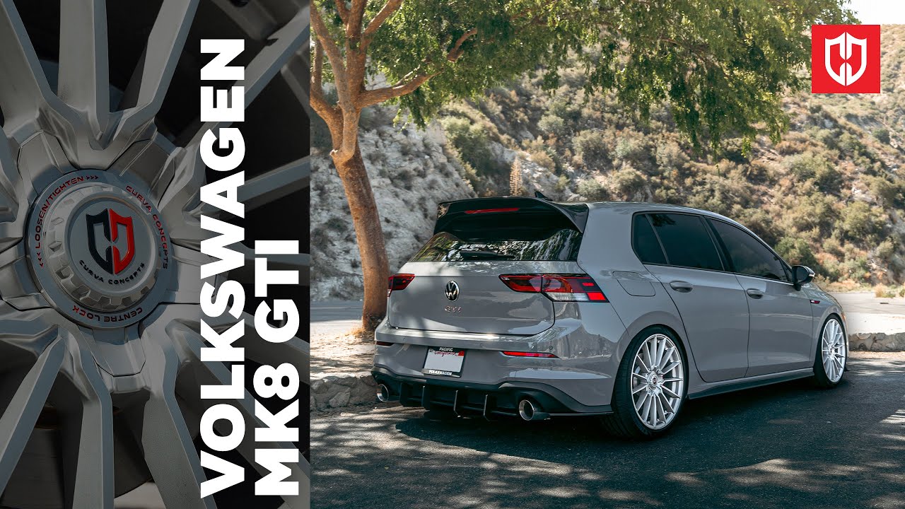Moonstone Gray MK8 Volkswagen GTI | Curva Concepts CFF75 - YouTube