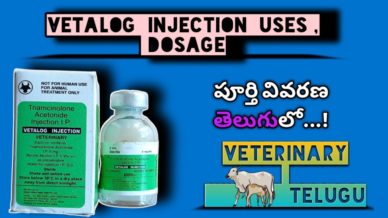 Vetalog injection uses and dosage by veterinary telugu # ...
