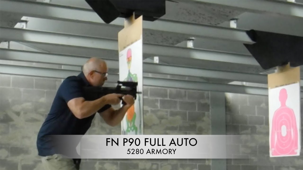 FN P90 Full Auto For Rent At 5280 Armory - YouTube