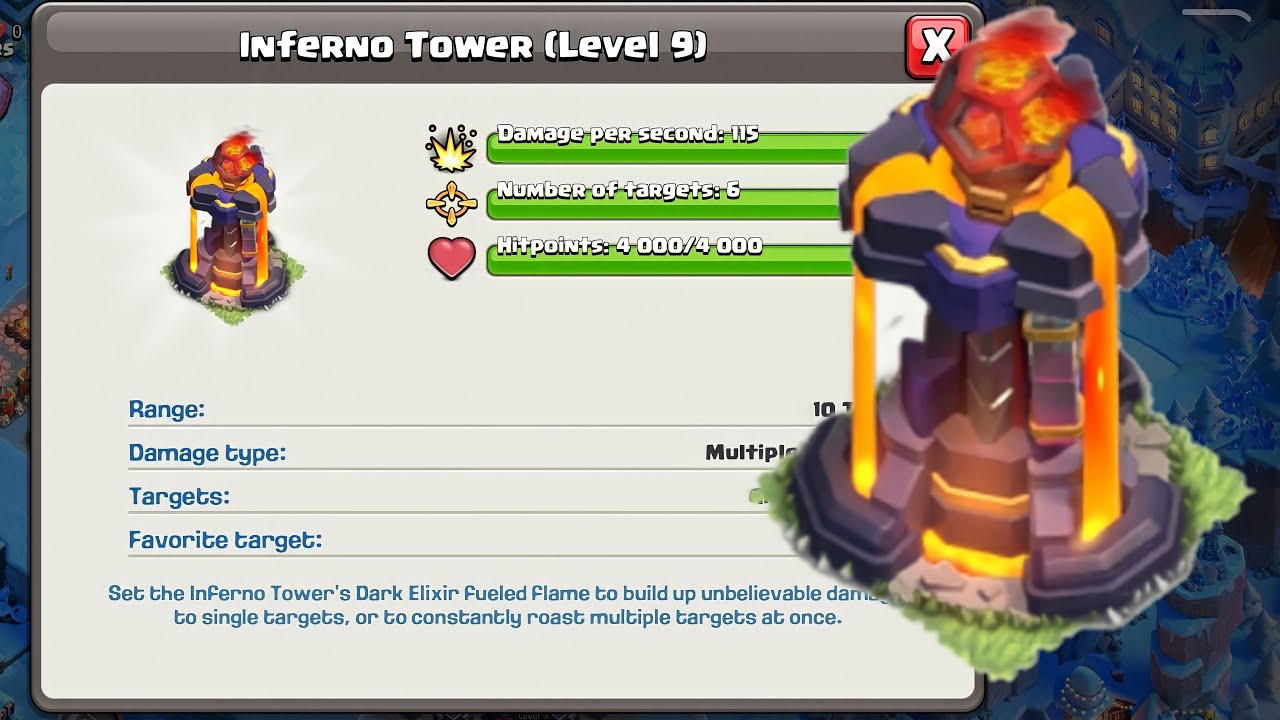 Inferno Tower Maxed | Clash Of Clans | White Magic Gaming - YouTube
