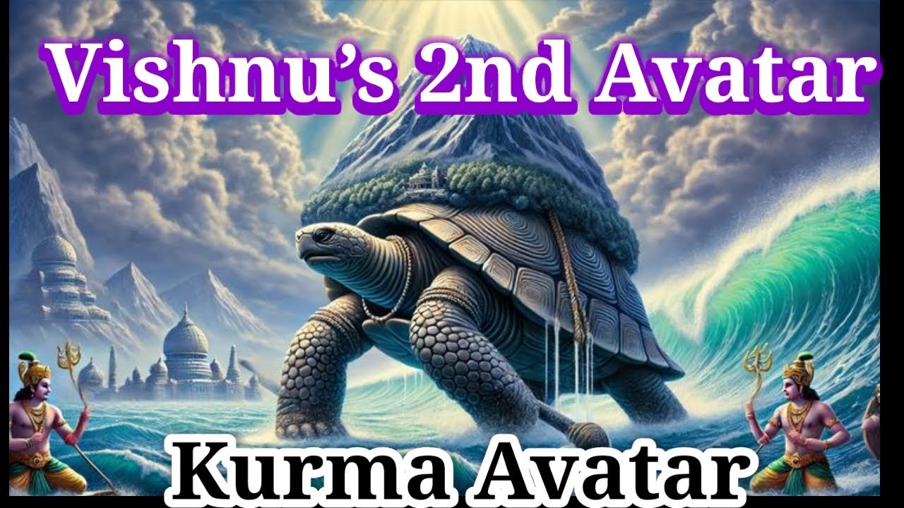 The Epic Tale of Vishnu's Turtle Avatar || kurma avatars story ...
