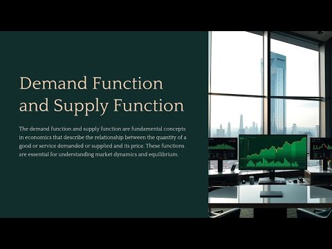 DEMAND FUNCTION AND SUPPLY FUNCTION||BUSINESS MATHEMATICS - YouTube