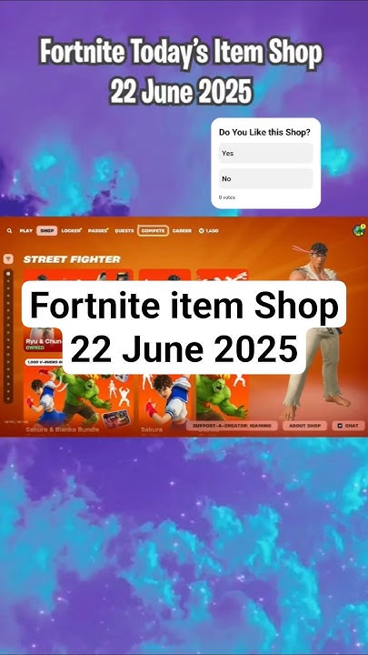 The Fortnite item Shop Update Today 22nd June 2025 (21st June 2025 for USA) #fortnite - YouTube