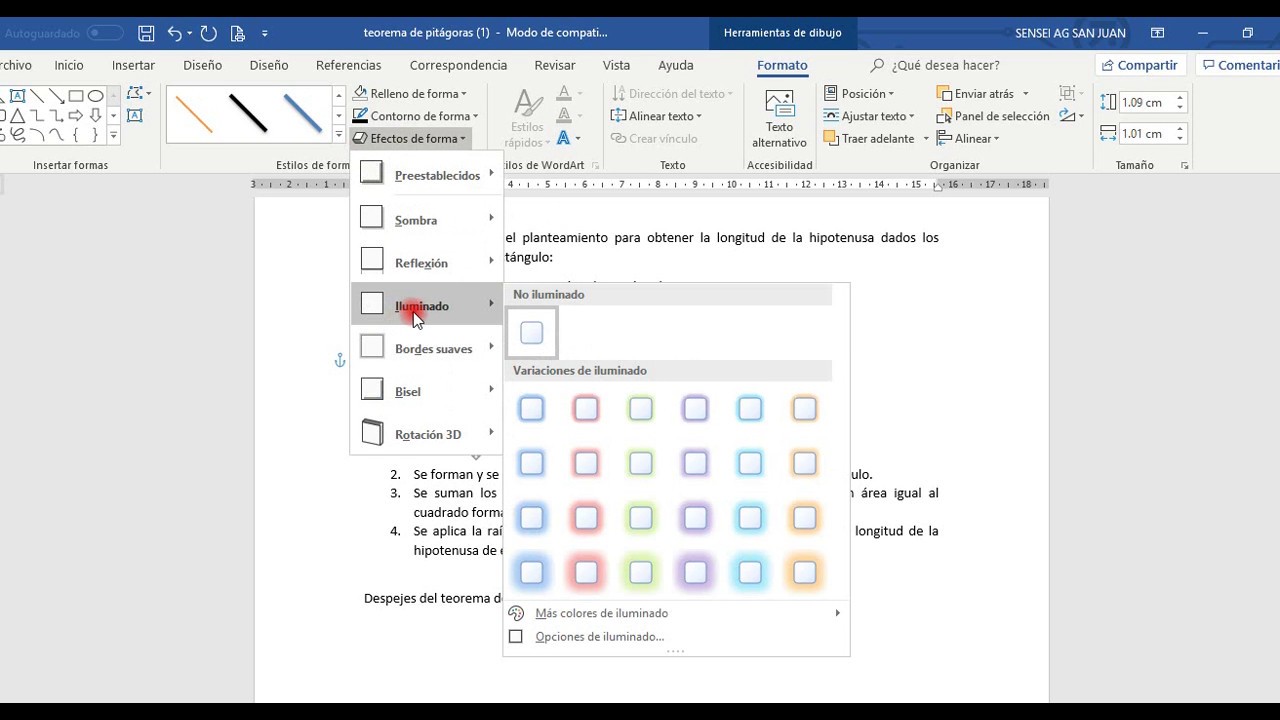 Edición de autoformas y ecuaciones en word - YouTube