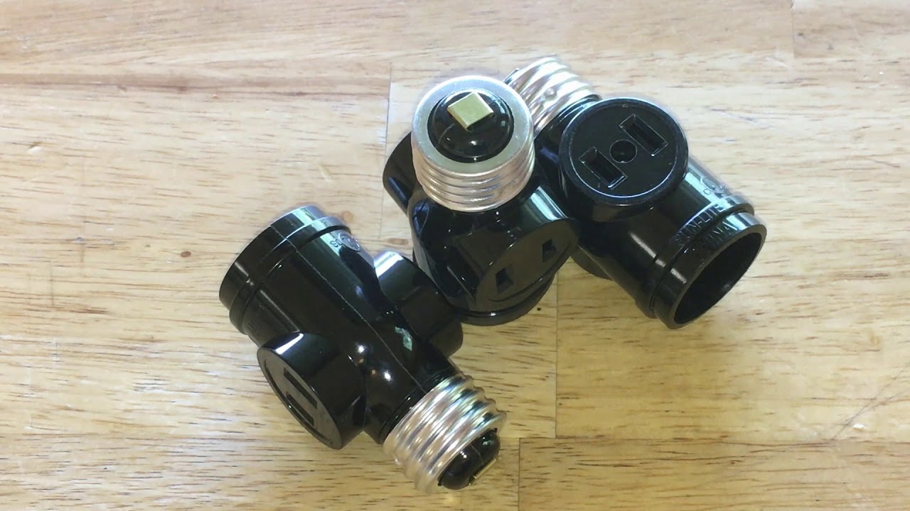 Light Socket Plug Adapter 2 Prong Polarized Outlets Socket Two ...