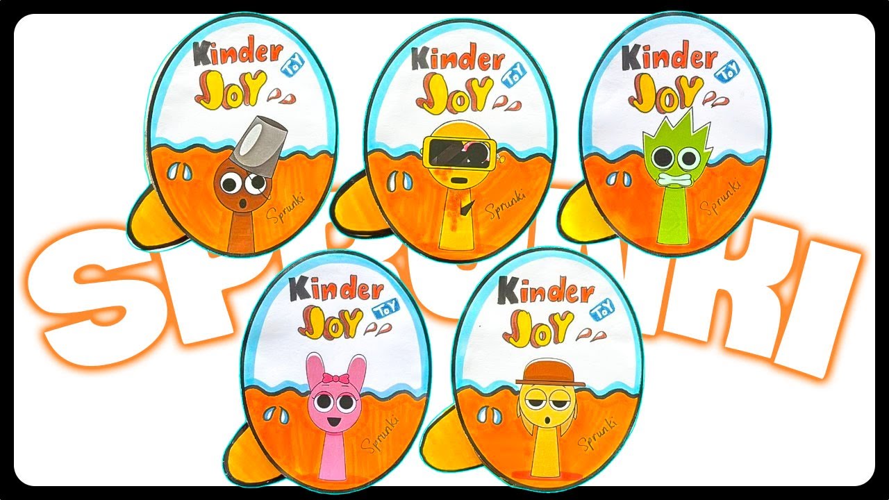[ diy paper ] top 5 sprunki kinder joy diy | asmr - YouTube
