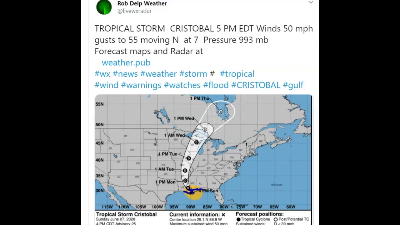 Levee Over Topping - Landfall Cristobal Storm Surge,Louisiana Grand ...