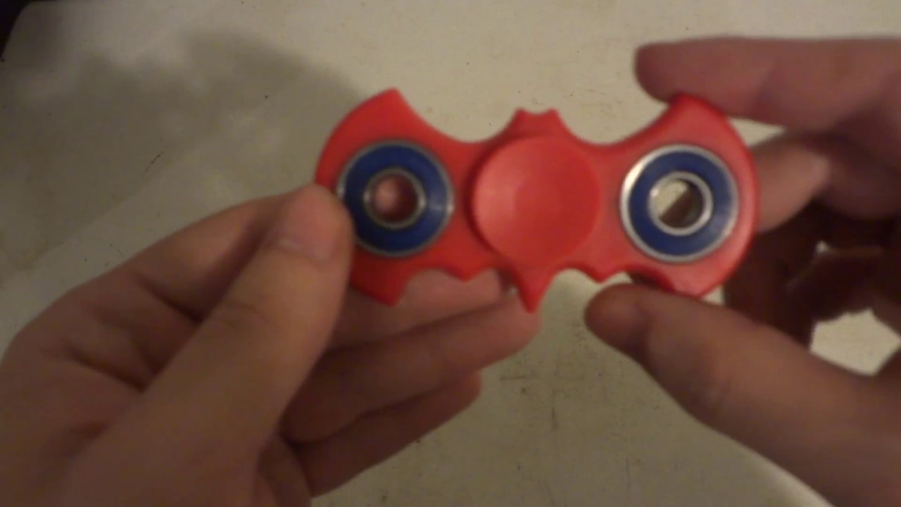 REViEW OF RED Batman logo symbol Fidget Spinner - YouTube
