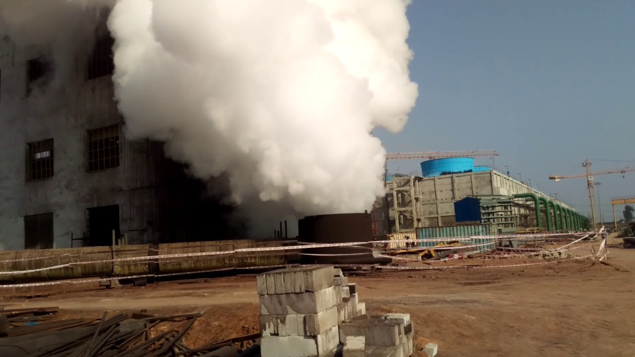 steam blowing with 10 blows completed in 360 MW - YouTube