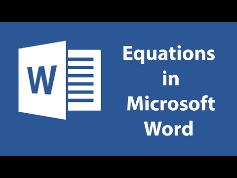 Mathematical Equations in Word - YouTube
