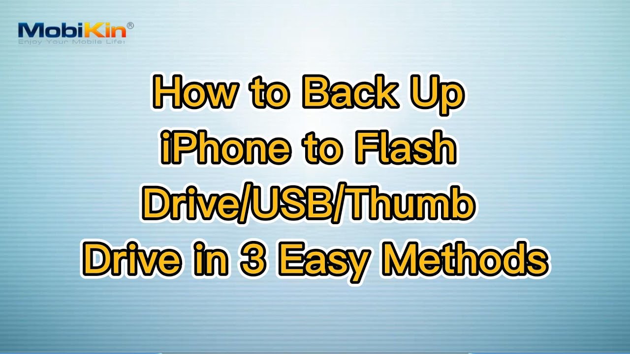 How to Back Up iPhone to Flash Drive/USB/Thumb Drive in 3 Easy Methods ...