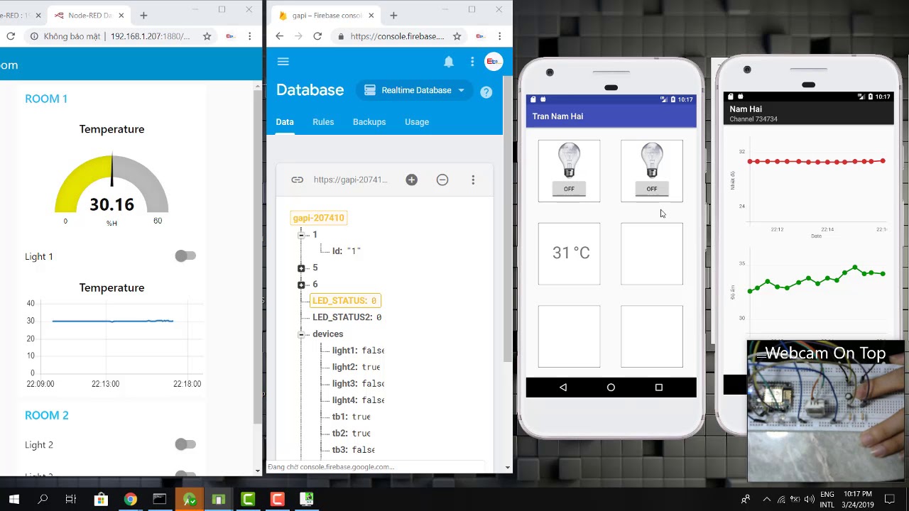 WEB APP - NODEMCU - ANDROID STUDIO - NODEJS - NODE-RED - THINGSPEAK ...