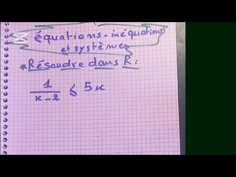 équations et inéquations et les systèmes:Résoudre dans R l'équation ...