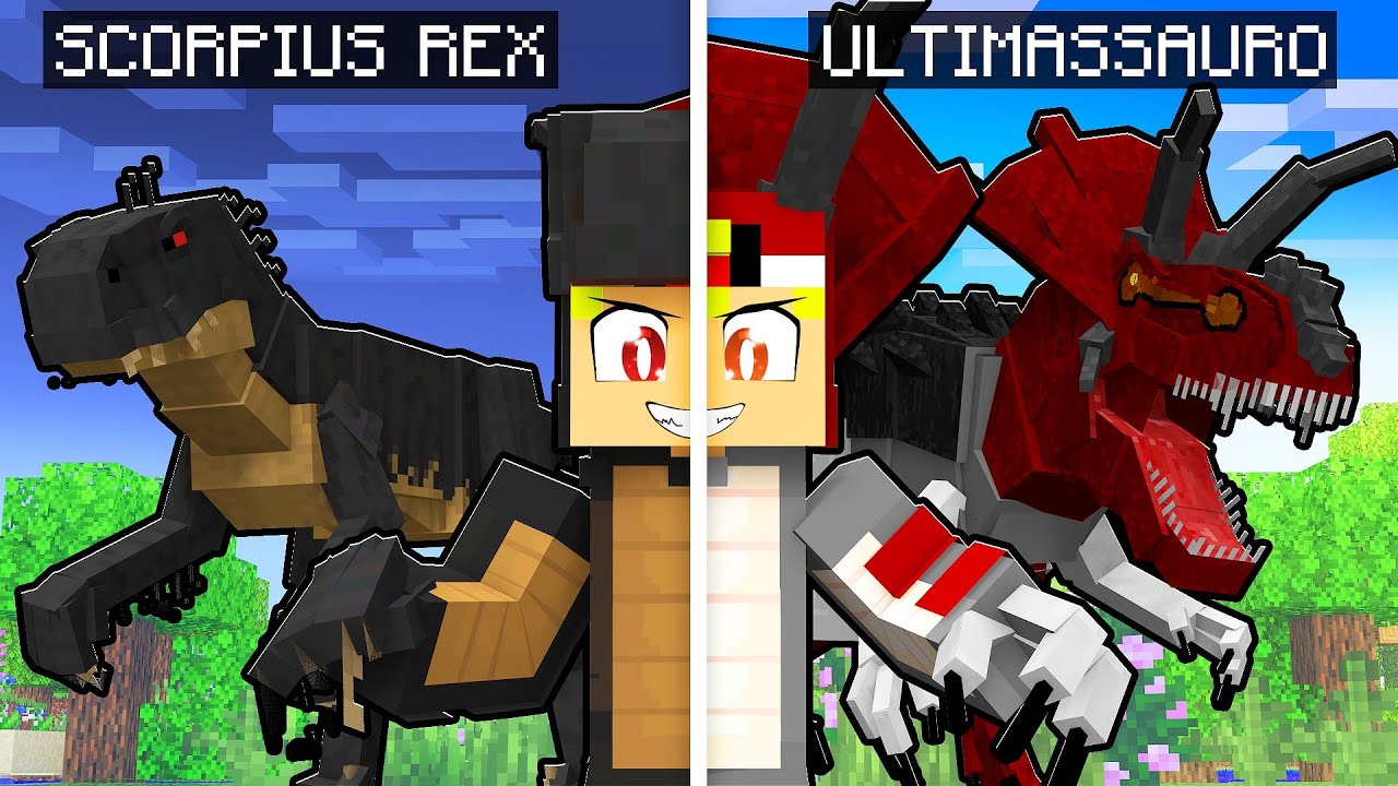 Sou Metade SCORPIUS REX e Metade ULTIMASSAURO no Minecraft! - YouTube