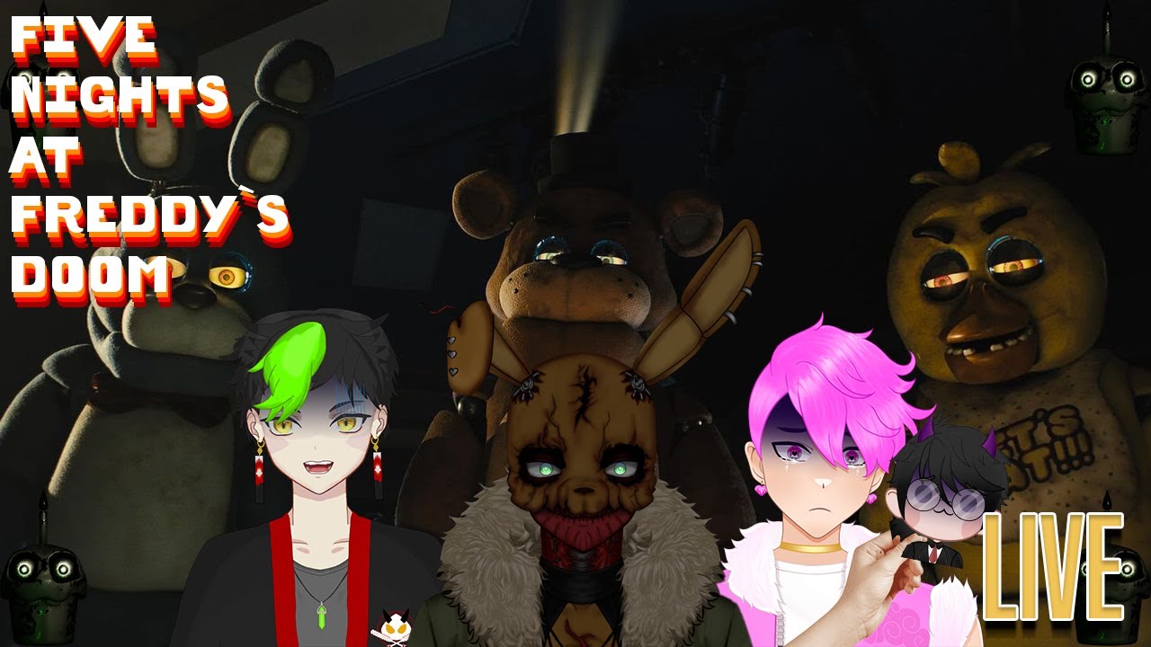 4 Vtubers vs 5 animatronics possuidos com sede de popo, quem vence ...