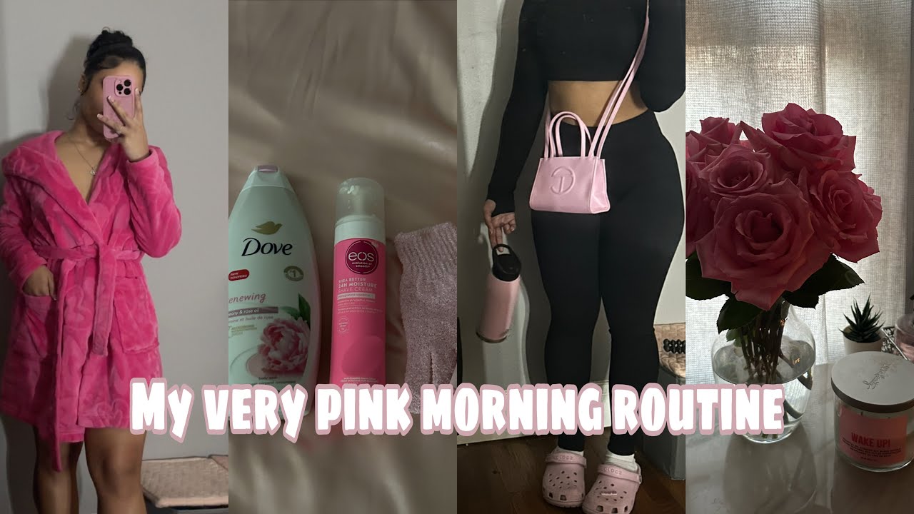 My very pink morning routine - YouTube