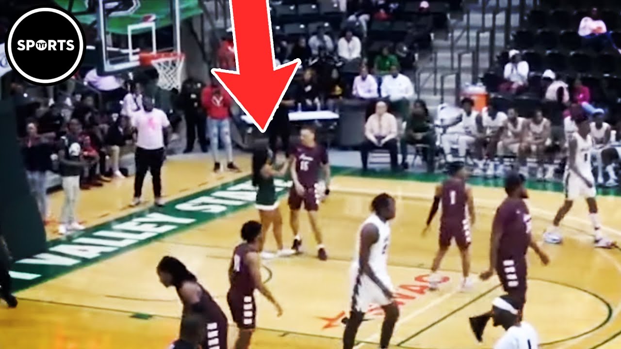 Cheerleader Gets BOOTED From College Basketball Game - YouTube