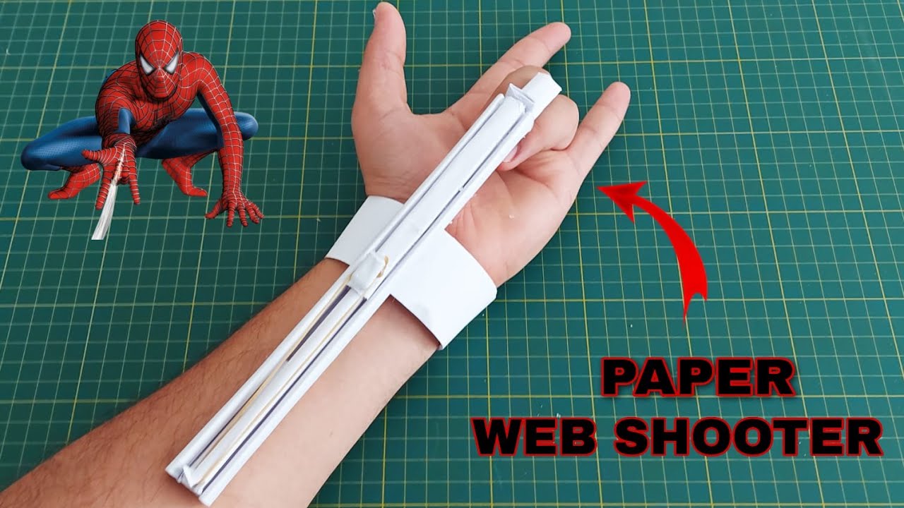 HOW TO MAKE SPIDER-MAN WEB SHOOTER WİTH PAPER - KAĞITTAN AĞ ATAN SİLAH ...