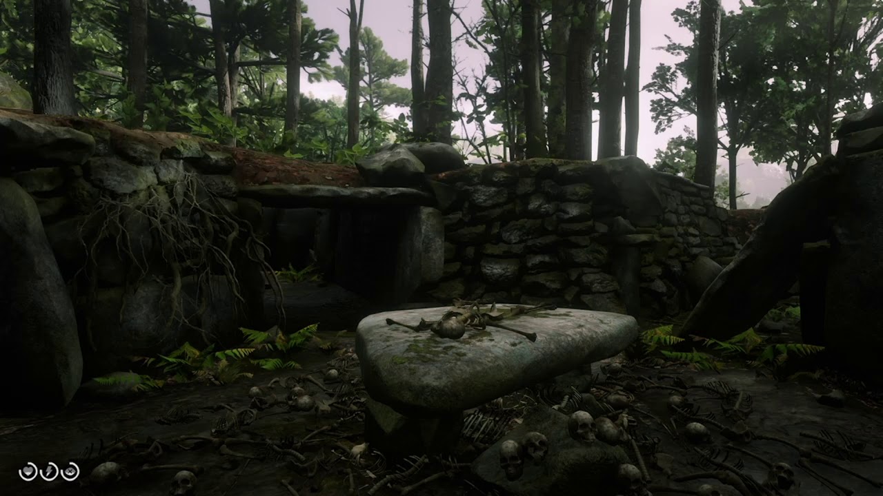 Red Dead Redemption 2 - Viking Grave Ambiance (forest, animals, ambient ...