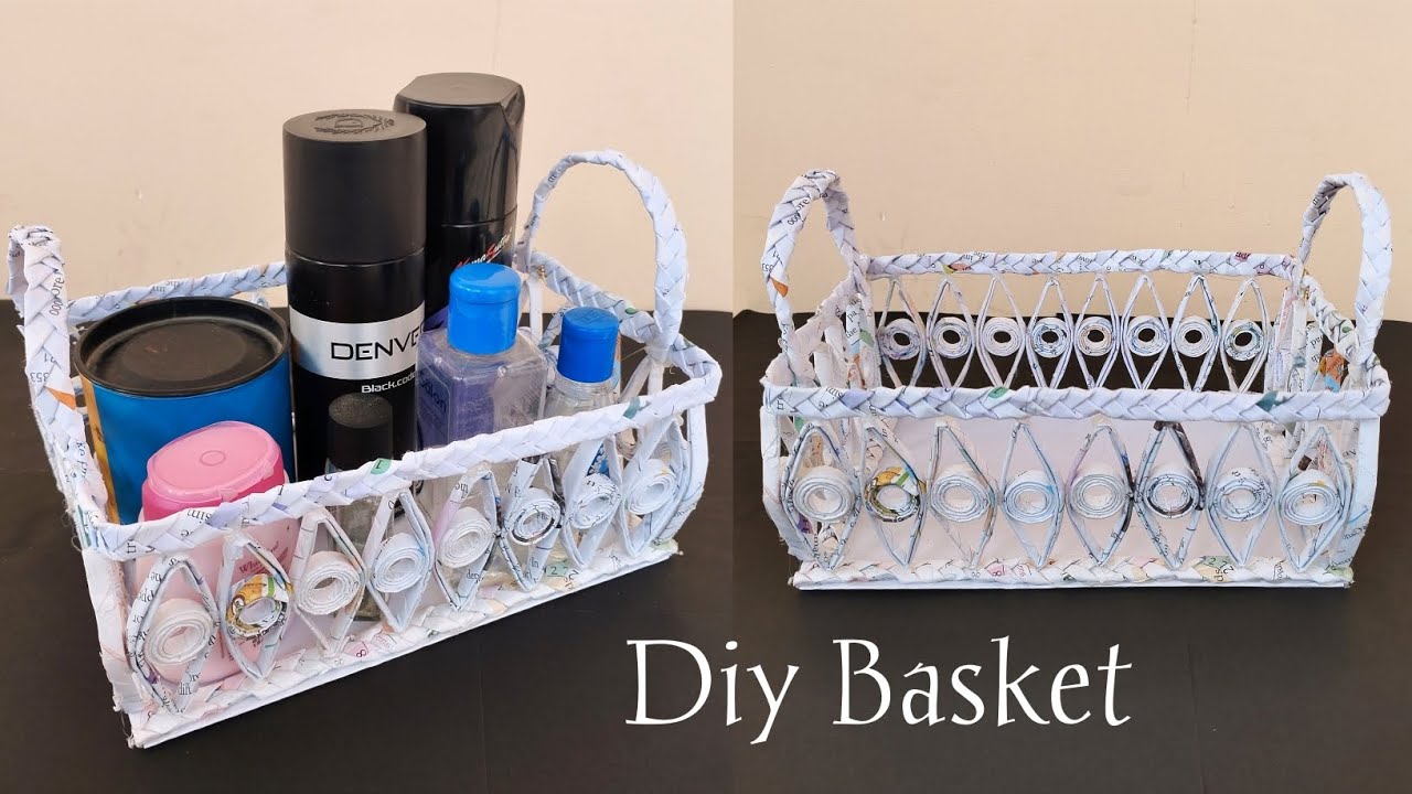 Easy Basket making with waste paper | Multipurpose basket making ...