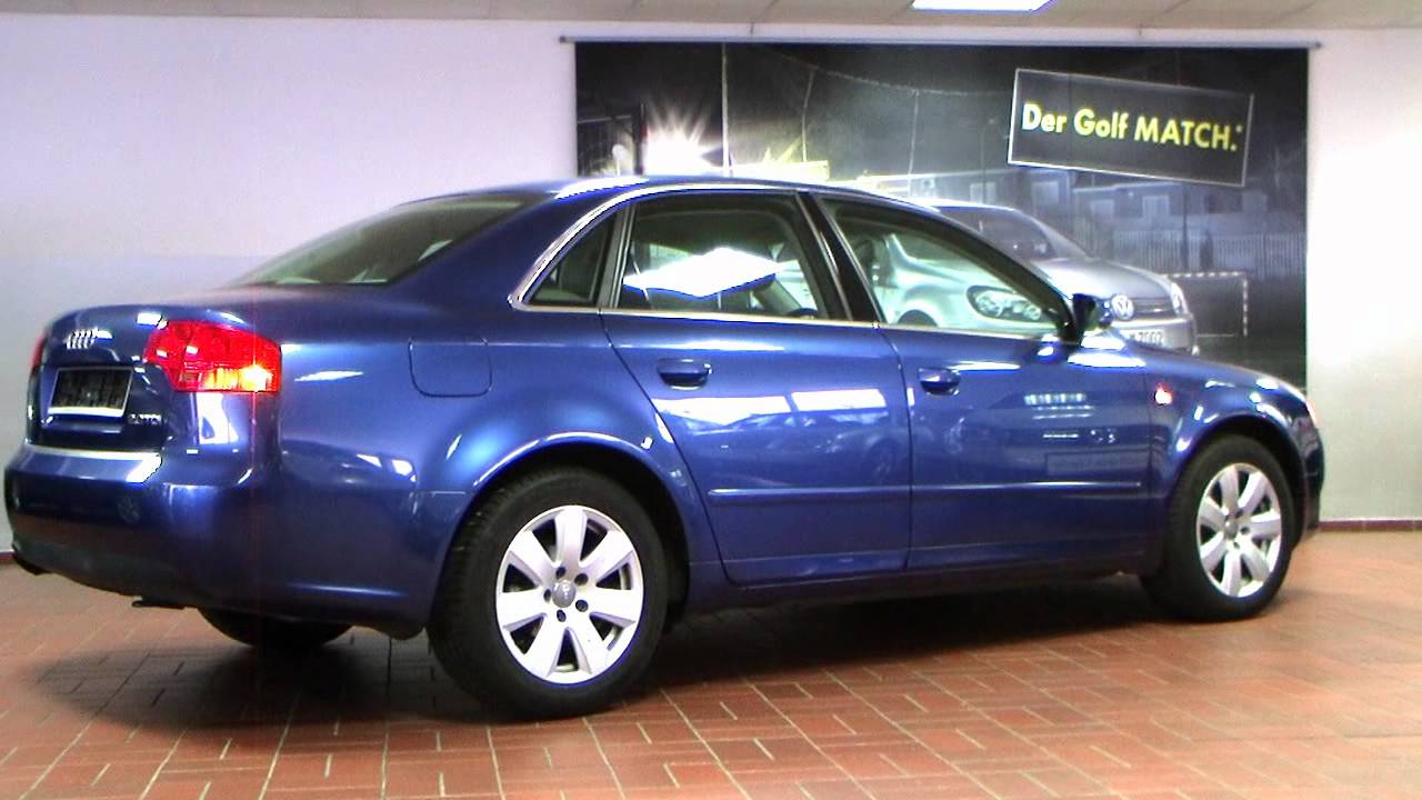Audi A4 2,0 TDI 2004 Mauritiusblau Perleffekt metallic www.autohaus.biz ...