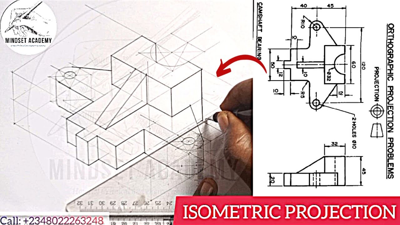 How to transform Orthographic Into Isometric Projection Of A Given ...