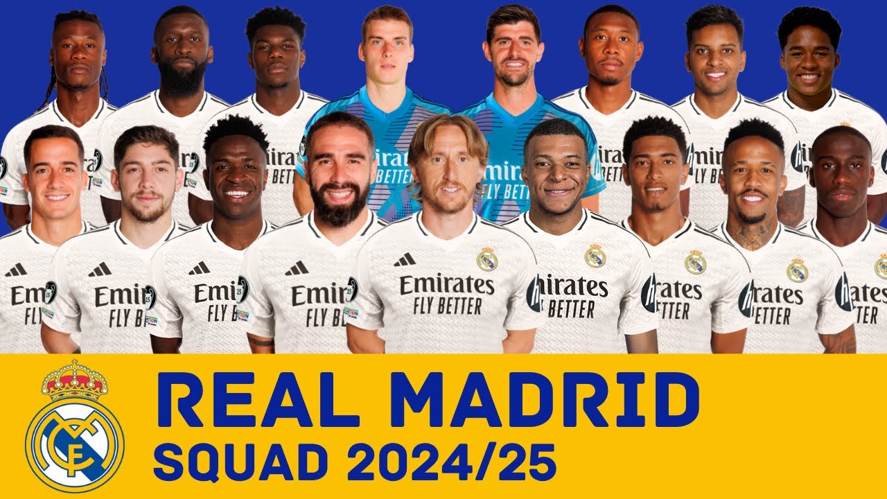 REAL MADRID CF Full Squad For Season 2024/25 | Real Madrid | FootWorld ...
