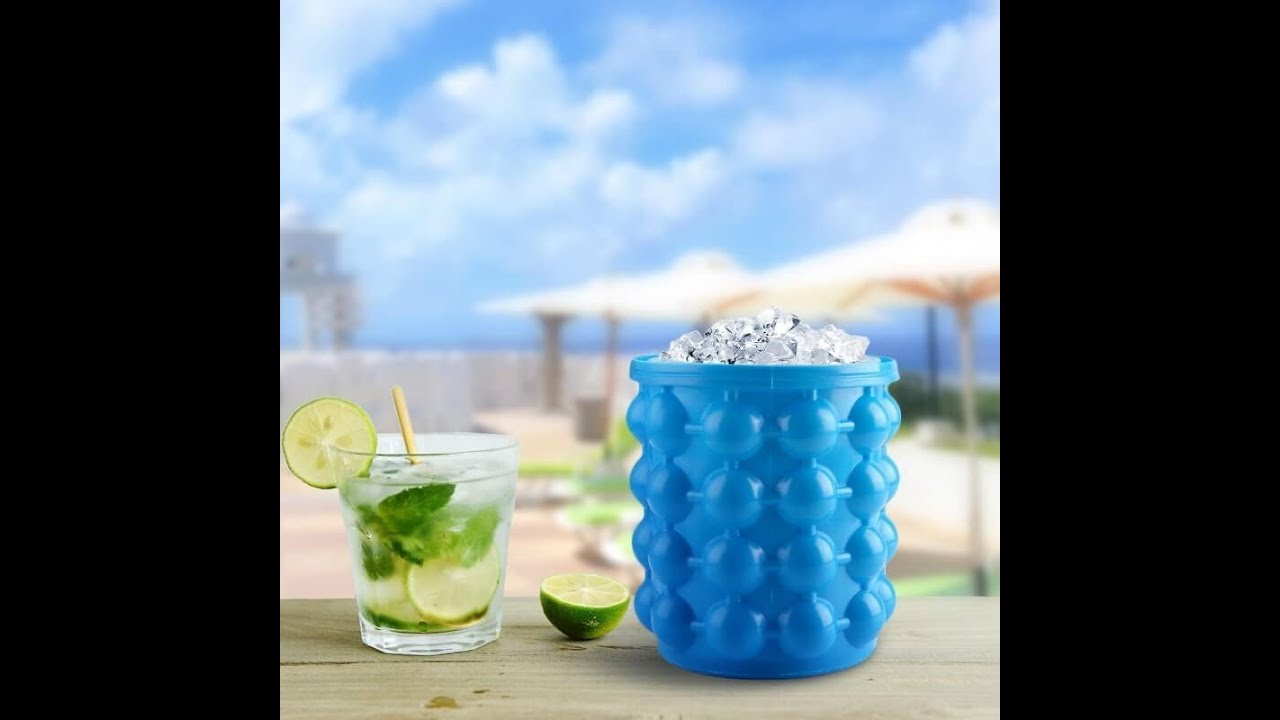 SILICONE ICE CUBE MAKER ICE GENIE ICE BUCKET (BLUE) || XpertCart.com ...