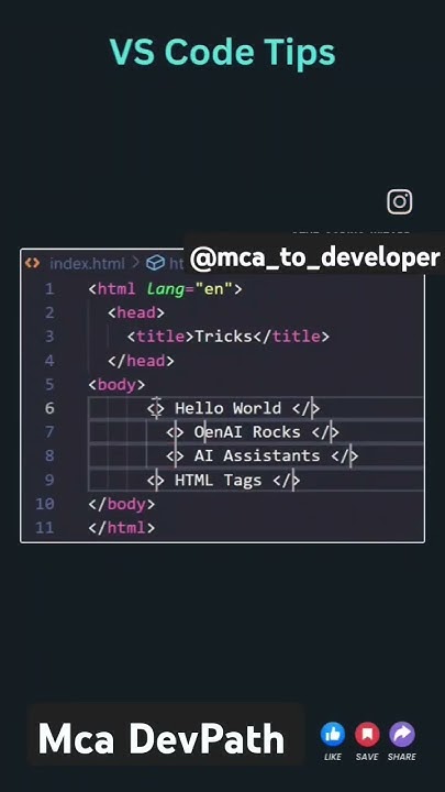 Vs Code Shortcut Keys Vs Code Shortcuts For Html Vscode Coding Youtube