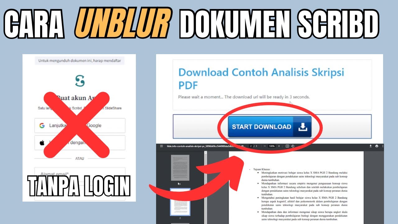 Cara Membuka Dokumen Scribd Agar Tidak Blur Dengan Mudah - YouTube