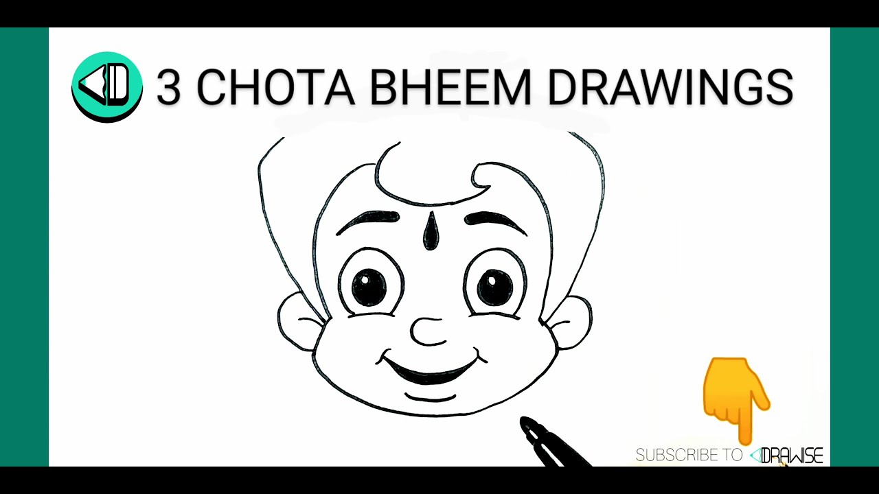 HOW TO DRAW TOP CHOTA BHEEM DRAWINGS Easy & Cute Tutorial - YouTube