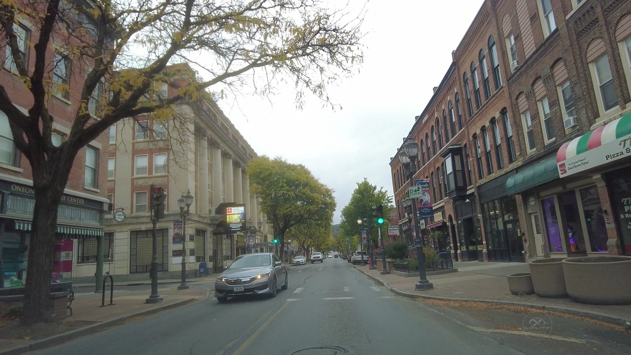 Oneonta, New York - [4K] Downtown Tour - YouTube