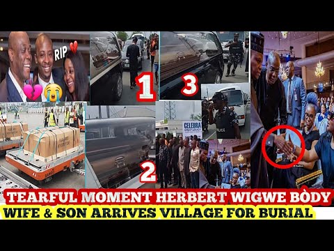 Access bank ceo Herbert Wigwe BÒDY, wife & son Arrives his village for ...