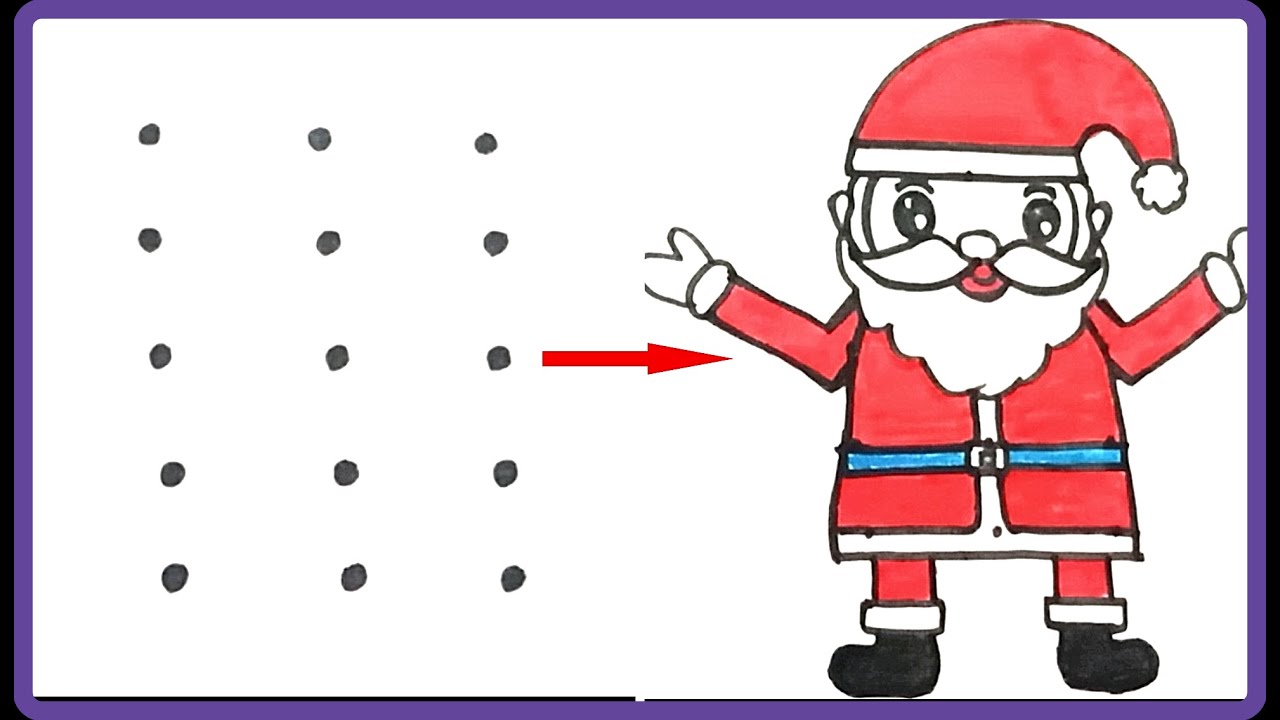 santa claus drawing easy step by step / christmas drawing 2024 / how to ...