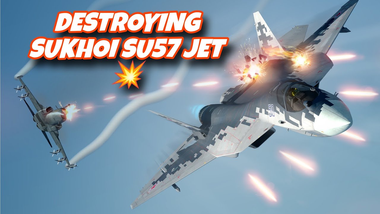 SUKHOI SU-57 JET DESTROYED IN METAL STORM - YouTube