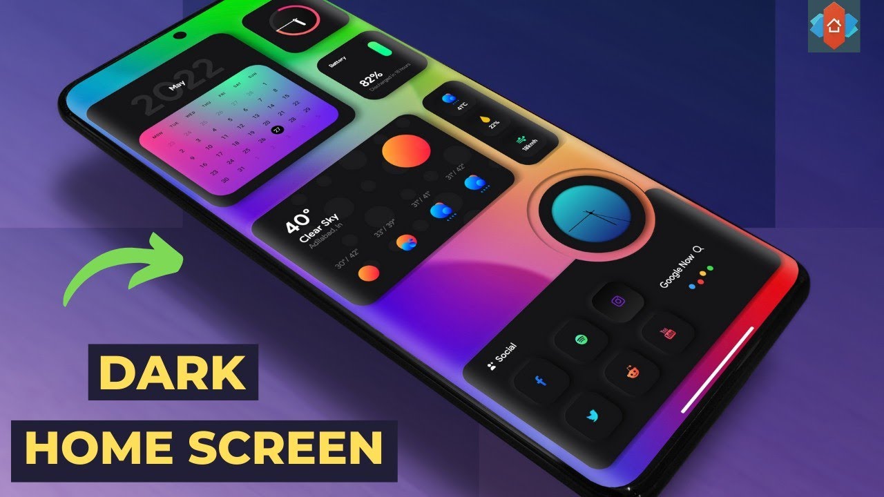 How to create dark home screen using nova launcher | Nova launcher ...