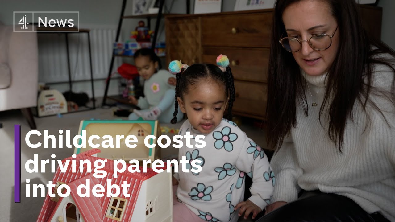 Childcare costs leave rising number of parents in debt - YouTube